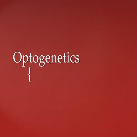 Optogenetics | PPTX