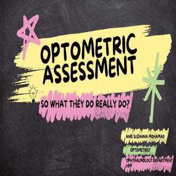 Orthoptic evaluation 1 | PPTX