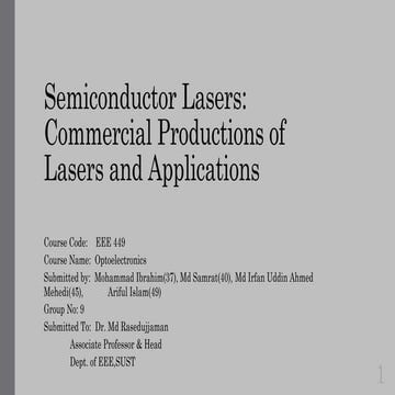 Semiconductor laser | PPTX