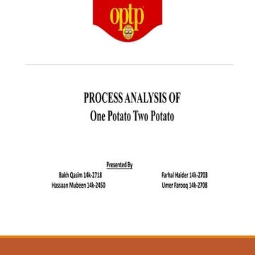 Process Analysis of Optp by Fast University Karachi | PPTX