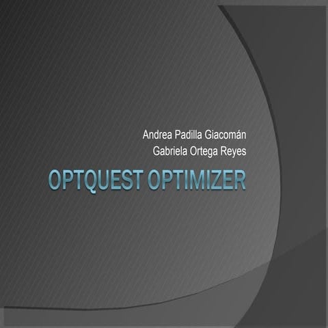Optquest Optimizer en Flexsim | PPT