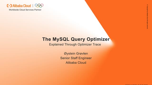 The Mysql Query Optimizer Explained Through Optimizer Trace Ppt 3694