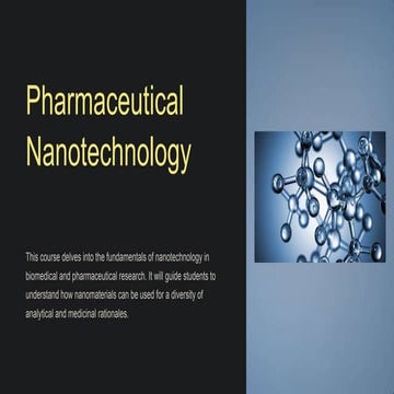 Pharmaceutical-Nanotechnology introduction to pharmaceutical nanotechnology | PPT