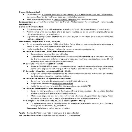 O que é informatica? | PDF