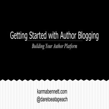 Getting started author blogging | PPT