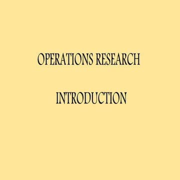 Operations-research in quantitative math | PPTX