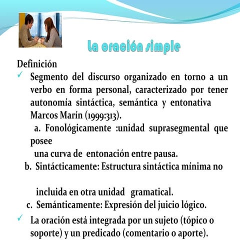 Oración simple | PPT