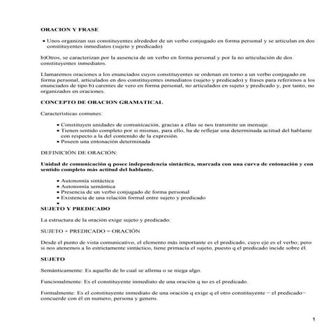 Oración y frase | PDF