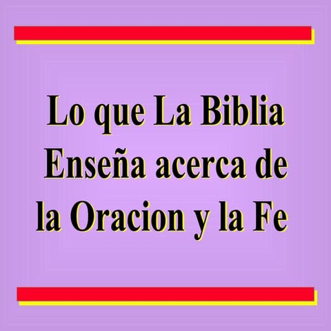 Fe 03 Oracion | PPT