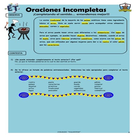 Oraciones incompletas | DOC