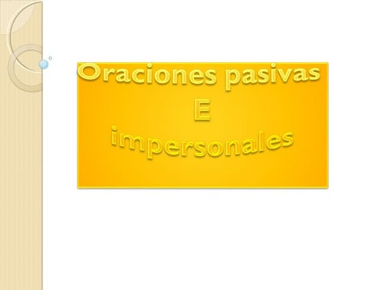 Oraciones pasiva | PDF