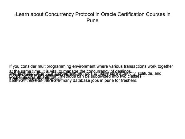 Concurrency (Distributed computing) Concurrency (Distributed computing)