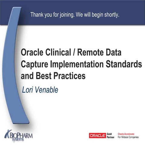 Oracle Clinical and RDC Implementation Standards and Best Practices | PDF