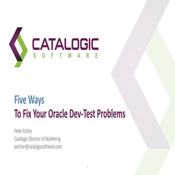 Five Ways To Fix Your Oracle Dev Test Problems Ppt