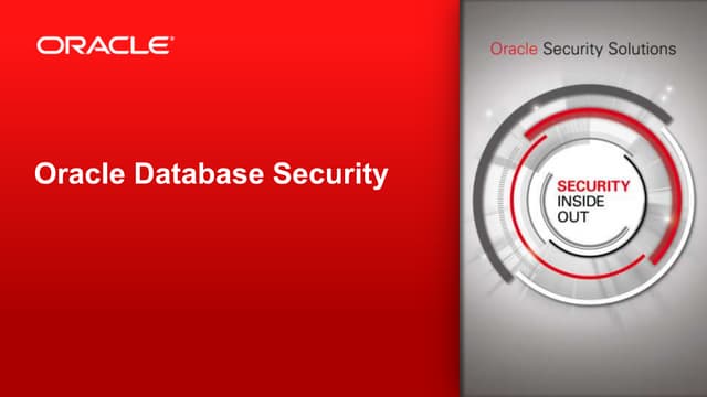 Oracle Database Security Ppt
