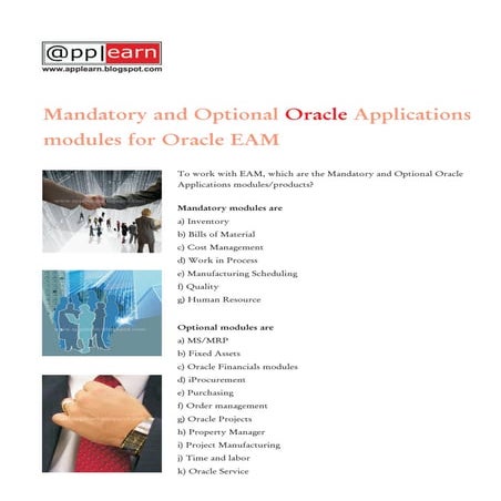 Oracle Eam Different Types Of Assets