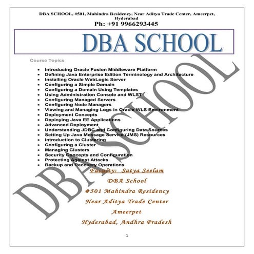 Oracle Fusion Middleware Web Logic Admin Pdf