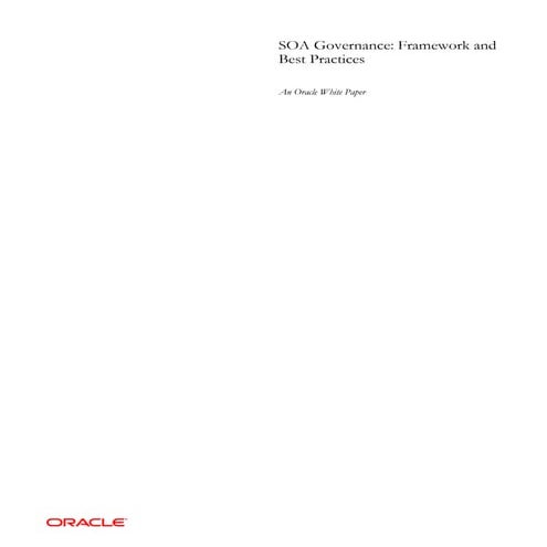 Oracle Soa Governance | PDF | Business | Business and Finance