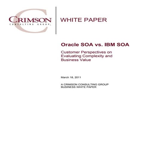 Oracle soa-vs-ibm-soa-345791 | PDF