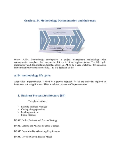 Oracle Unified Method (OUM) | PDF
