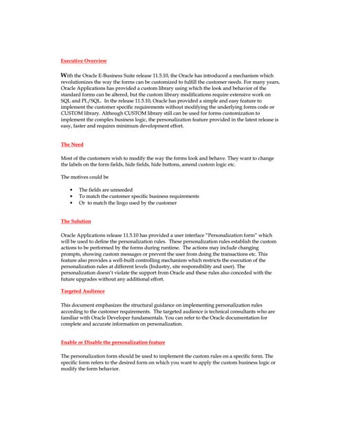 Oracle Apps Forms Personalization Oracle Documents Pdf