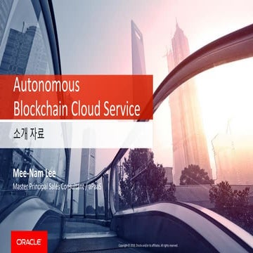 Oracle Autonomous Blockchain Cloud Service Pdf