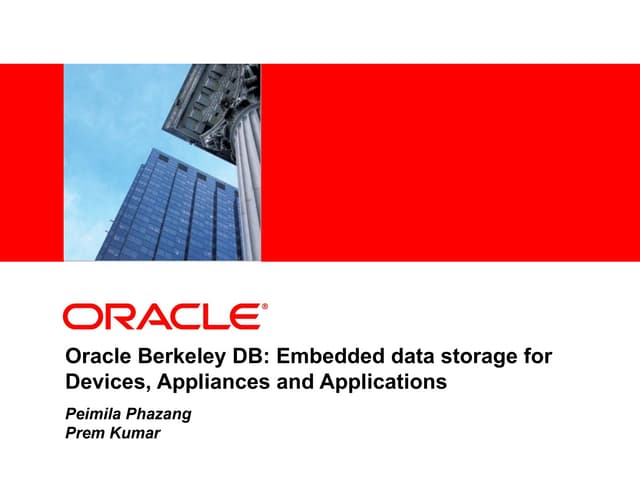 Oracle Berkeley Db 11g R2 Ppt Databases Computer Software And