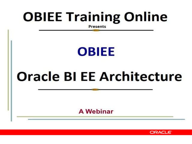 Oracle Bi Ee Architecture Ppt