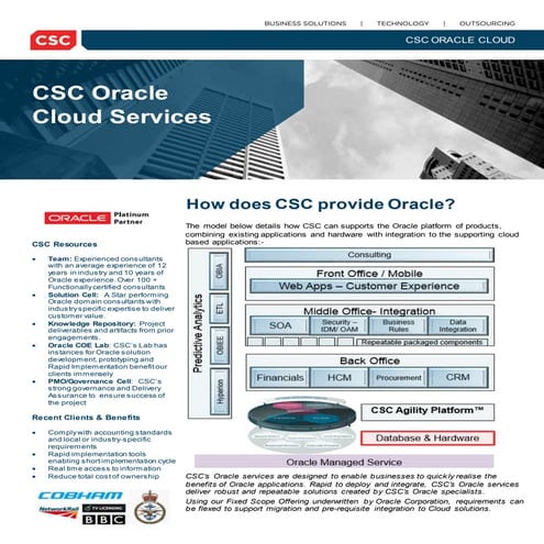 Oracle cloud FSO, by csc | PDF