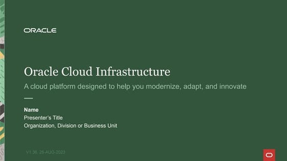 Oracle Cloud Infrastructure Trainingpdf
