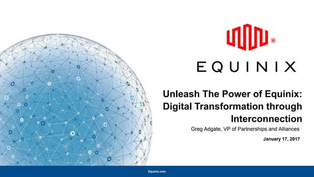 Equinix Customer Presentation Ppt