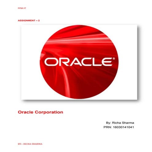Oracle corporation 1 | PDF