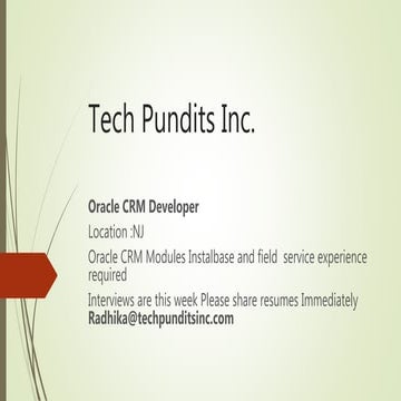 Oracle crm | PPTX