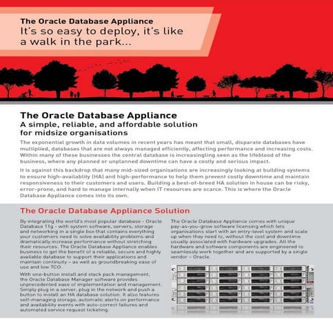 Oracle database appliance simple reliable affordable solution for ...