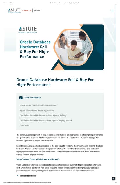 Oracle Database Hardware Sell And Buy For High Performance Pdf