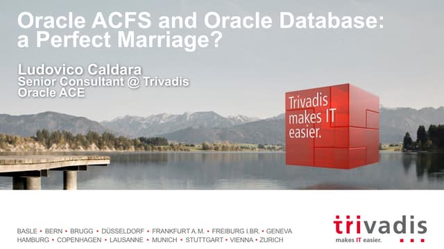 Oracle Database On Acfs A Perfect Marriage Ppt