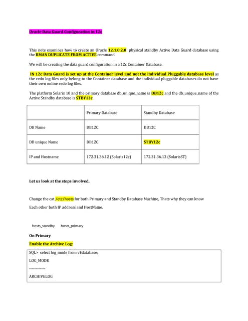 Dataguard Switchover Best Practices Using Dgmgrl Dataguard Broker
