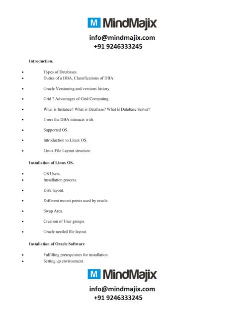 Best Oracle dba online training institute | PDF Best Oracle dba online training institute | PDF