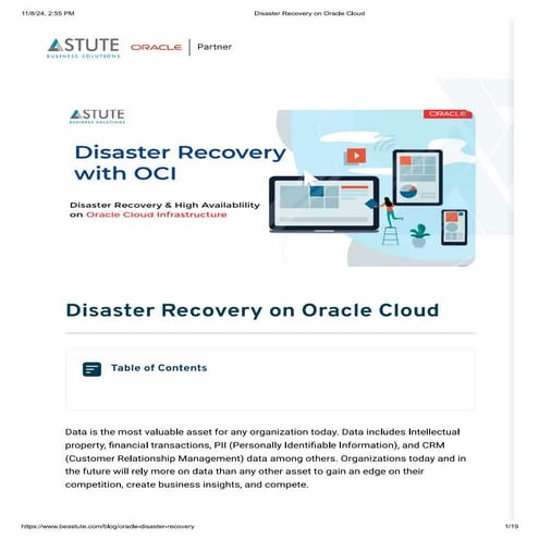 Oracle Disaster Recovery Astute Business Solutions Pdf
