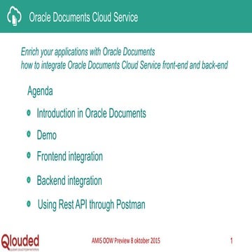 Oracle documents cloud service | PPT