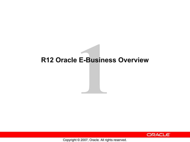Oracle Financials R12 - GL STEP 1 - Chart Of Accounts | PDF