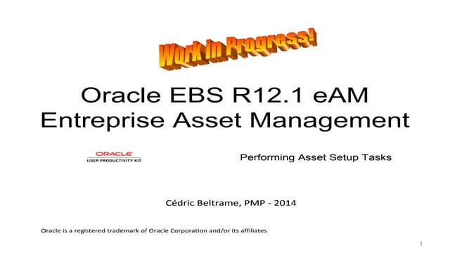 oracle enterprise asset management ppt | PPT