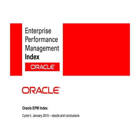 Oracle EPM Index Cycle II | PPT