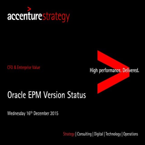 Oracle EPM version status | PDF