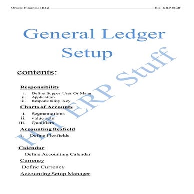 Oracle General Ledger | PDF