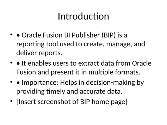 How to Create Oracle Fusion BI Publisher Report Using RTF Template | DOCX