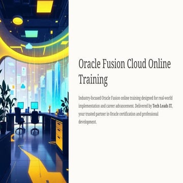 Oracle Fusion Manufacturing Cloud Online Trainining | PDF