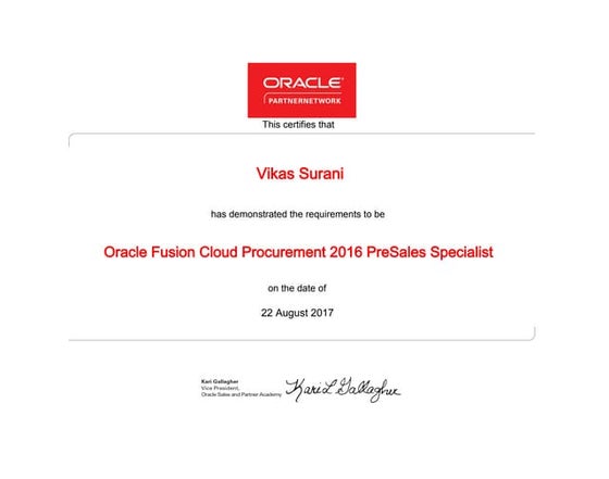 Oracle Cloud Platform Certification | PPT