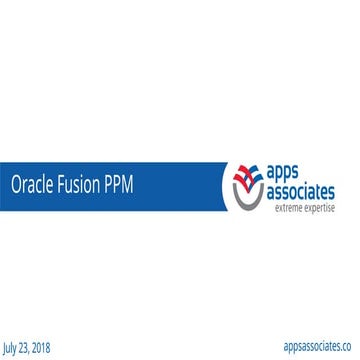 Oracle Fusion PPM R13 - Projects Portfolio Management - Projects ...