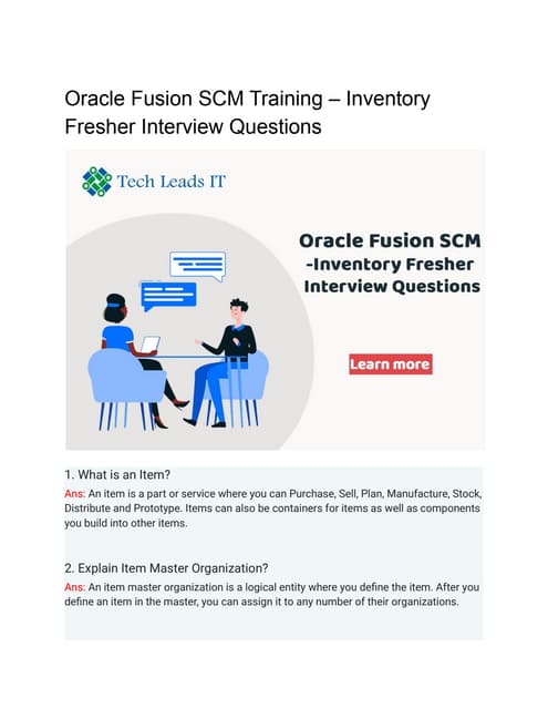 Oracle R12 Apps – SCM Functional Interview Questions & Answers – Purchasing Module | PDF